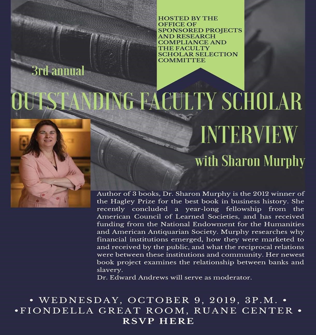 10/09/19: Outstanding Faculty Scholar Interview – Dr. Sharon Murphy ...